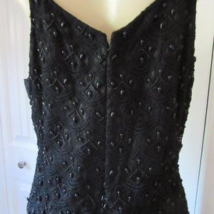 Scala | Dresses | Vintage Nwt Scala Black Beaded Formal Dress W Lace ...